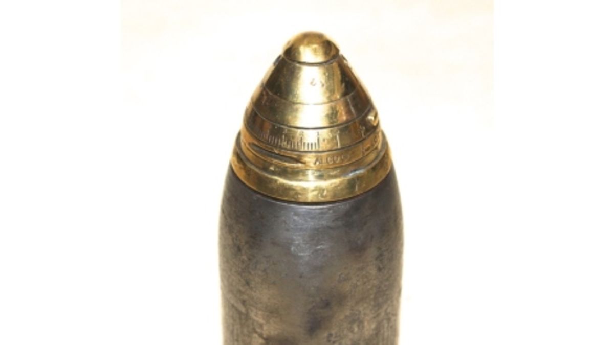 Excellent WW1 British 18Pdr Shrapnel Shell – – MJL Militaria