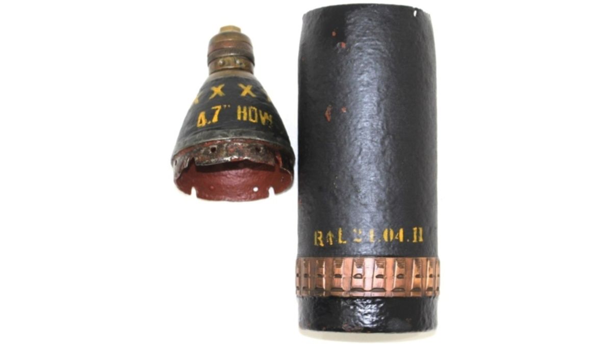 WW1 British 4.7Inch Shrapnel Shell – MJL Militaria