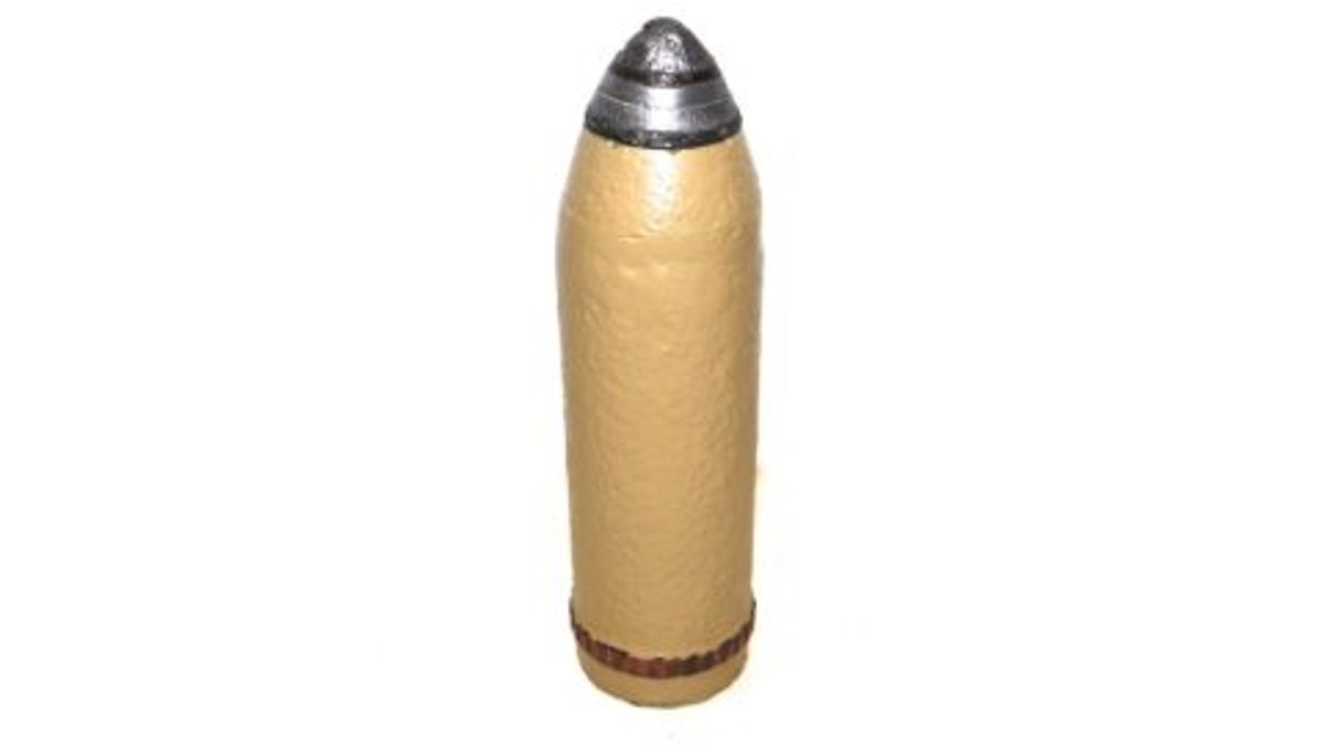 Restored WW1 German 105mm Short Shrapnel Shell – No Threads on Fuse ...