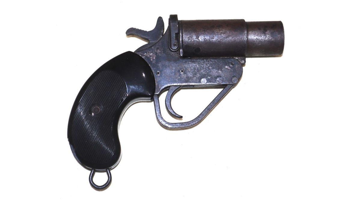 WW2 British Mollins No.5 Flare Pistol – MJL Militaria