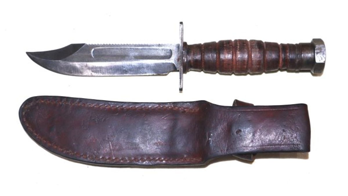 US USAF Pilots Fighting/Survival Knife In Scabbard – MJL Militaria