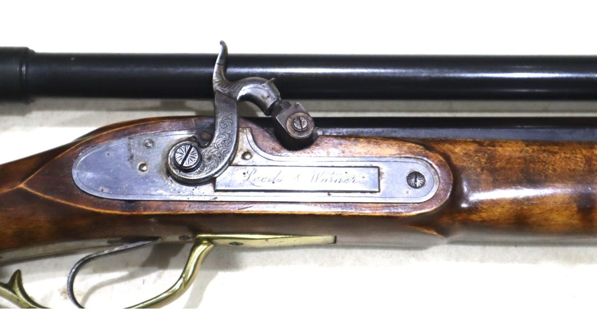 Immaculate Condition Reproduction Cased Kentucky Percussion Rifle With ...