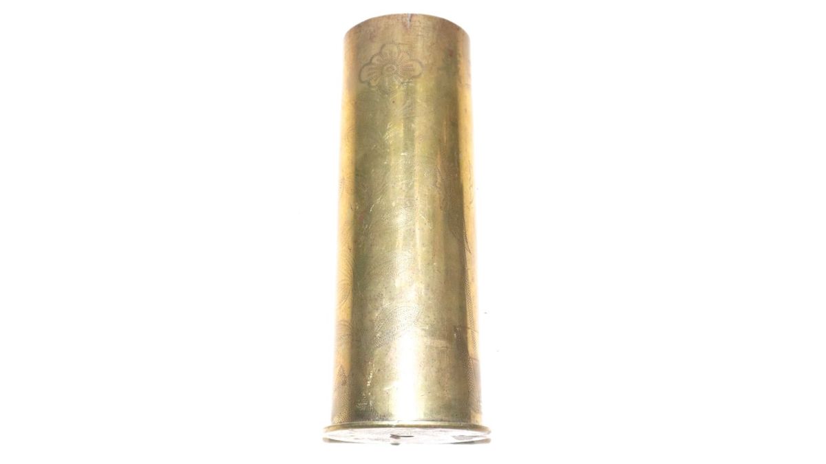 WW1 German 1916 Dated 77mm Trench Art Shell Case - MJL Militaria