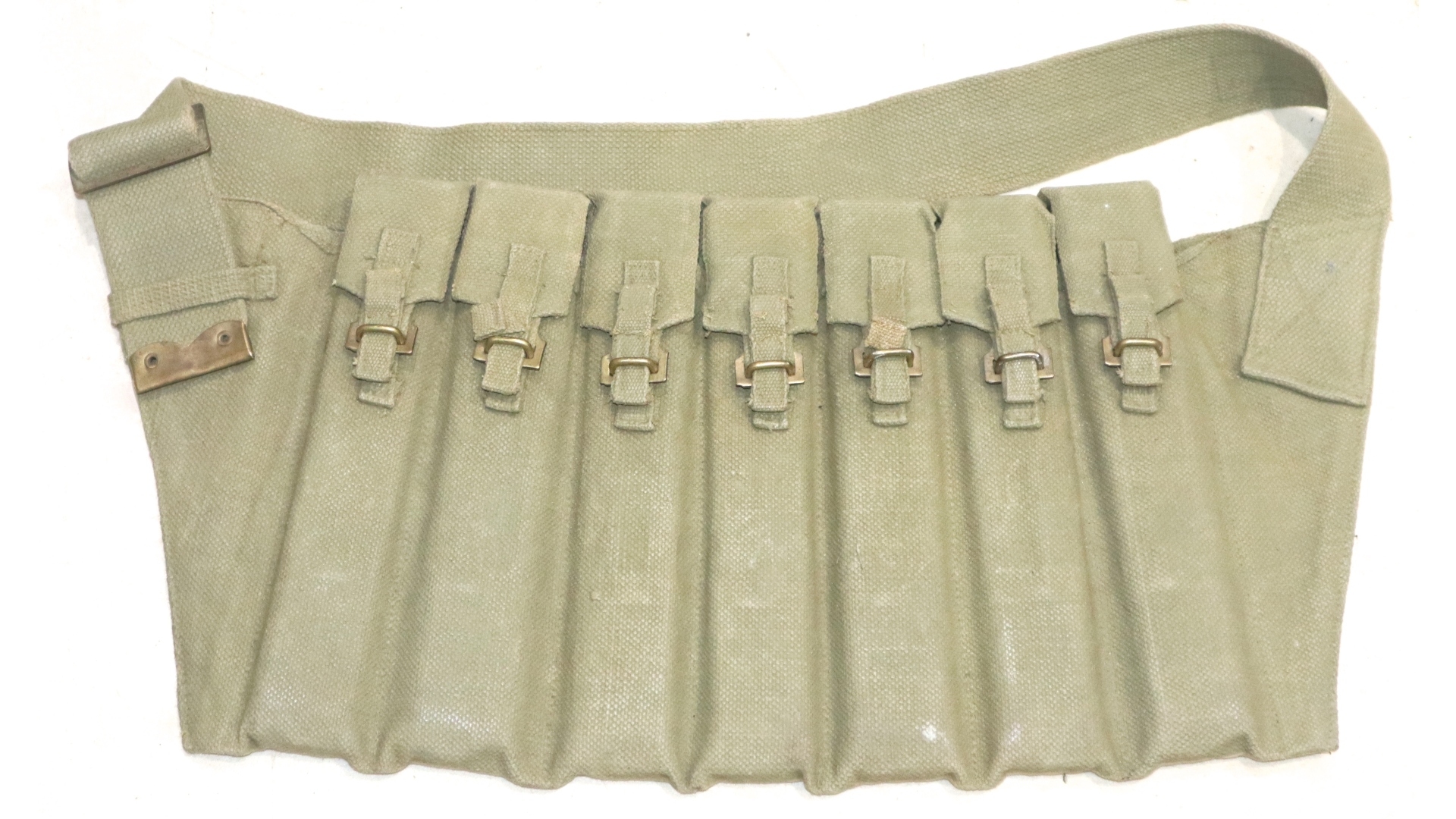 WW2 British Canvas Sten Gun Bandoleer With Spare Magazine – MJL Militaria